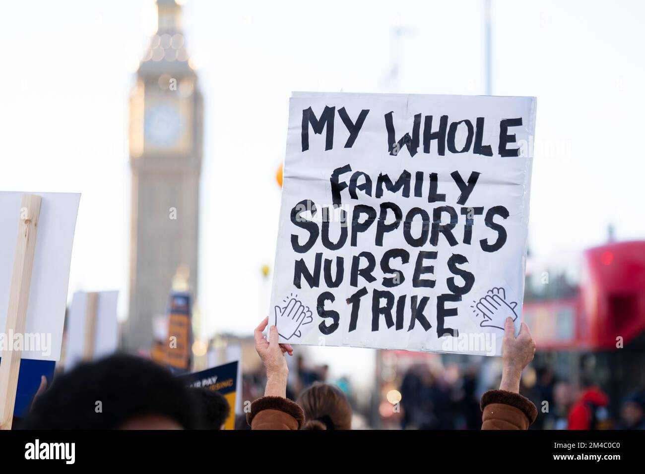 Members of the Royal College of Nursing (RCN) on the picket line ...