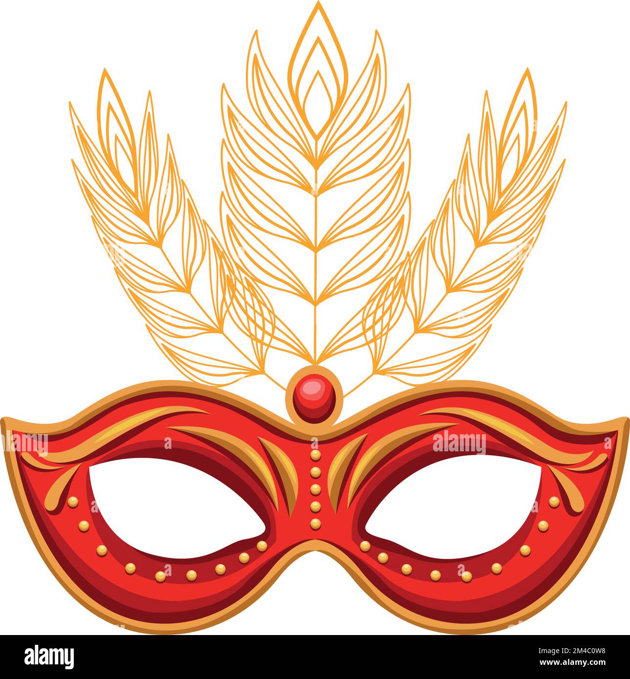 red mardi gras mask Stock Vector Image & Art - Alamy