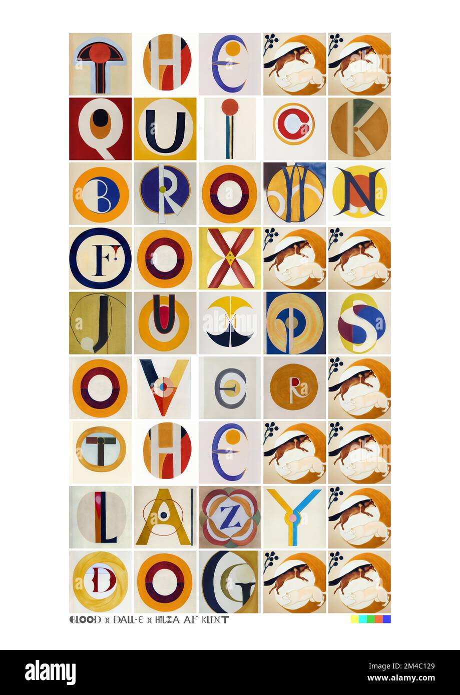 A vertical shot of Klint AF Quick Brown Fox poster designed using the ...