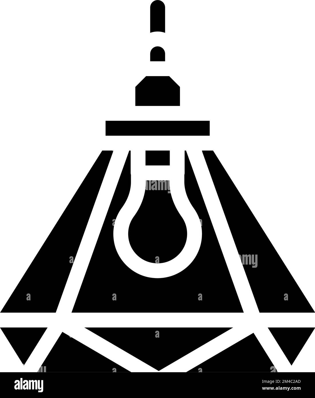 metal lamp ceiling glyph icon vector illustration Stock Vector Image ...