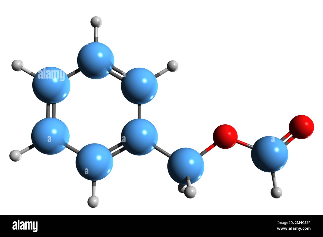 3D image of Benzyl formate skeletal formula - molecular chemical ...