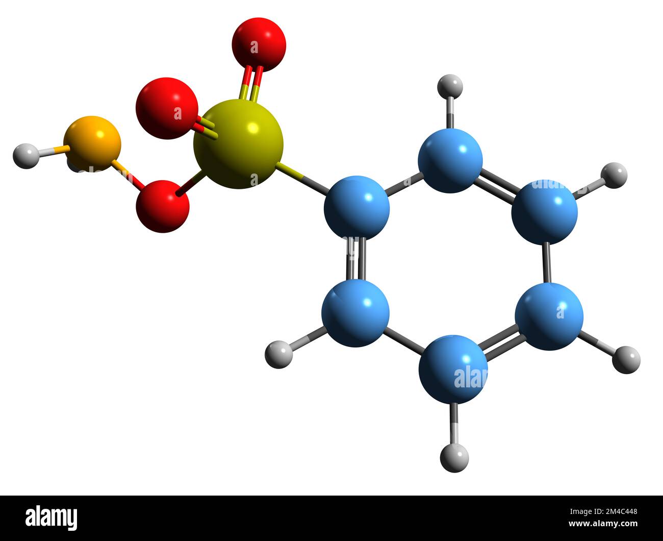 3D image of benzenesulfonamide skeletal formula - molecular chemical ...