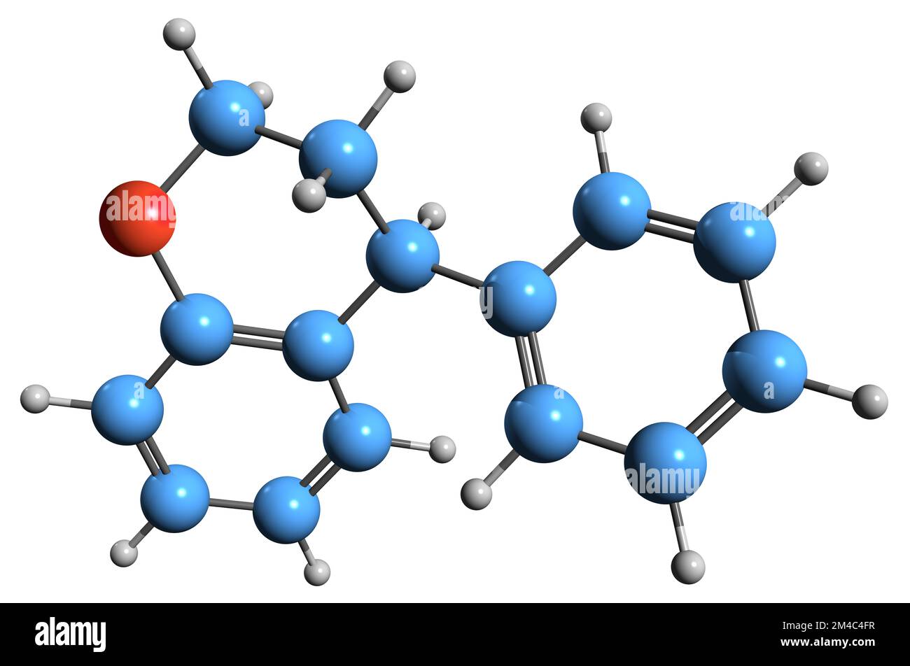3D image of benzachroman skeletal formula - molecular chemical ...
