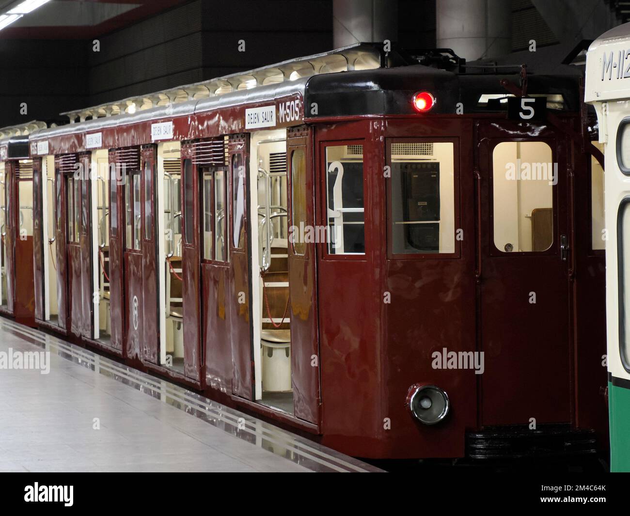 Old Madrid spain metro wagon detail Stock Photo - Alamy