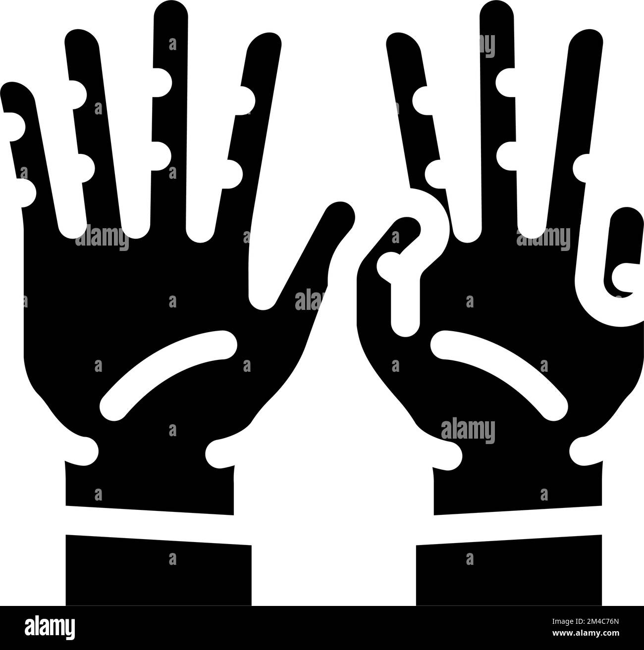 eight number hand gesture glyph icon vector illustration Stock Vector ...