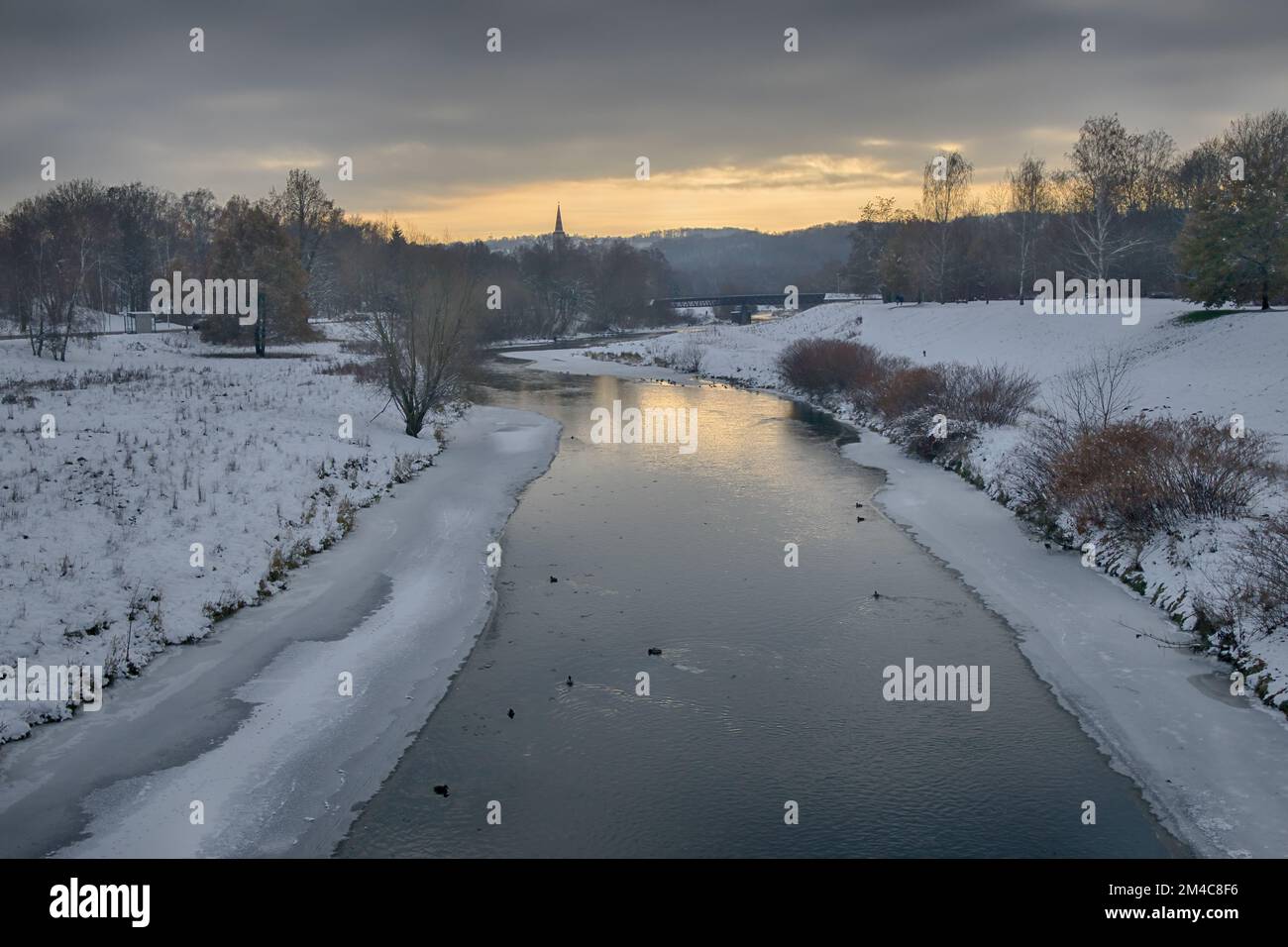 Zwickau Mulde riverside view HDR Stock Photo - Alamy