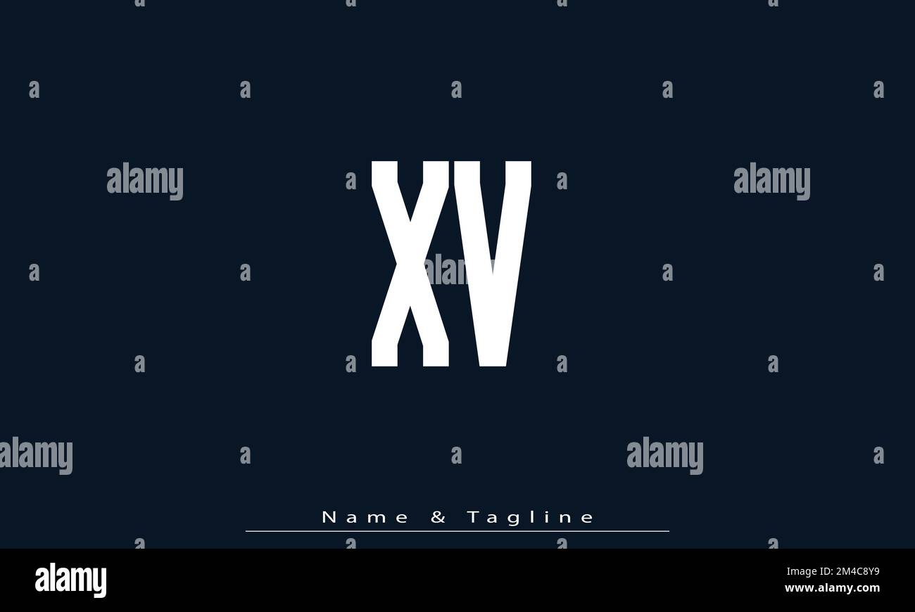 Letter xv logo hi-res stock photography and images - Alamy