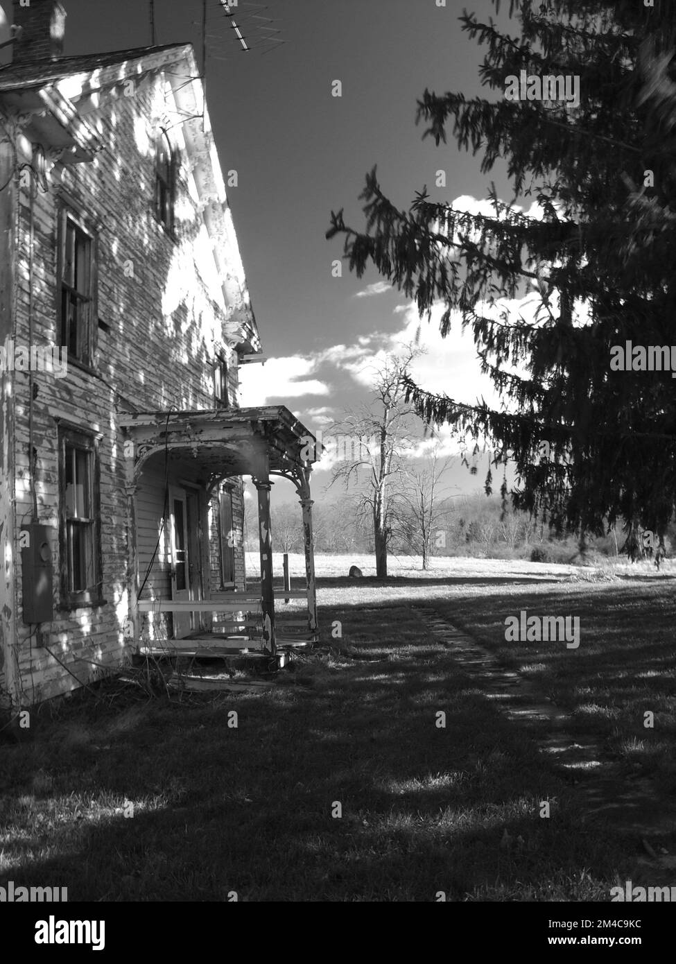 Scenes of an abandoned and run-down farm in Sussex County, New Jersey ...