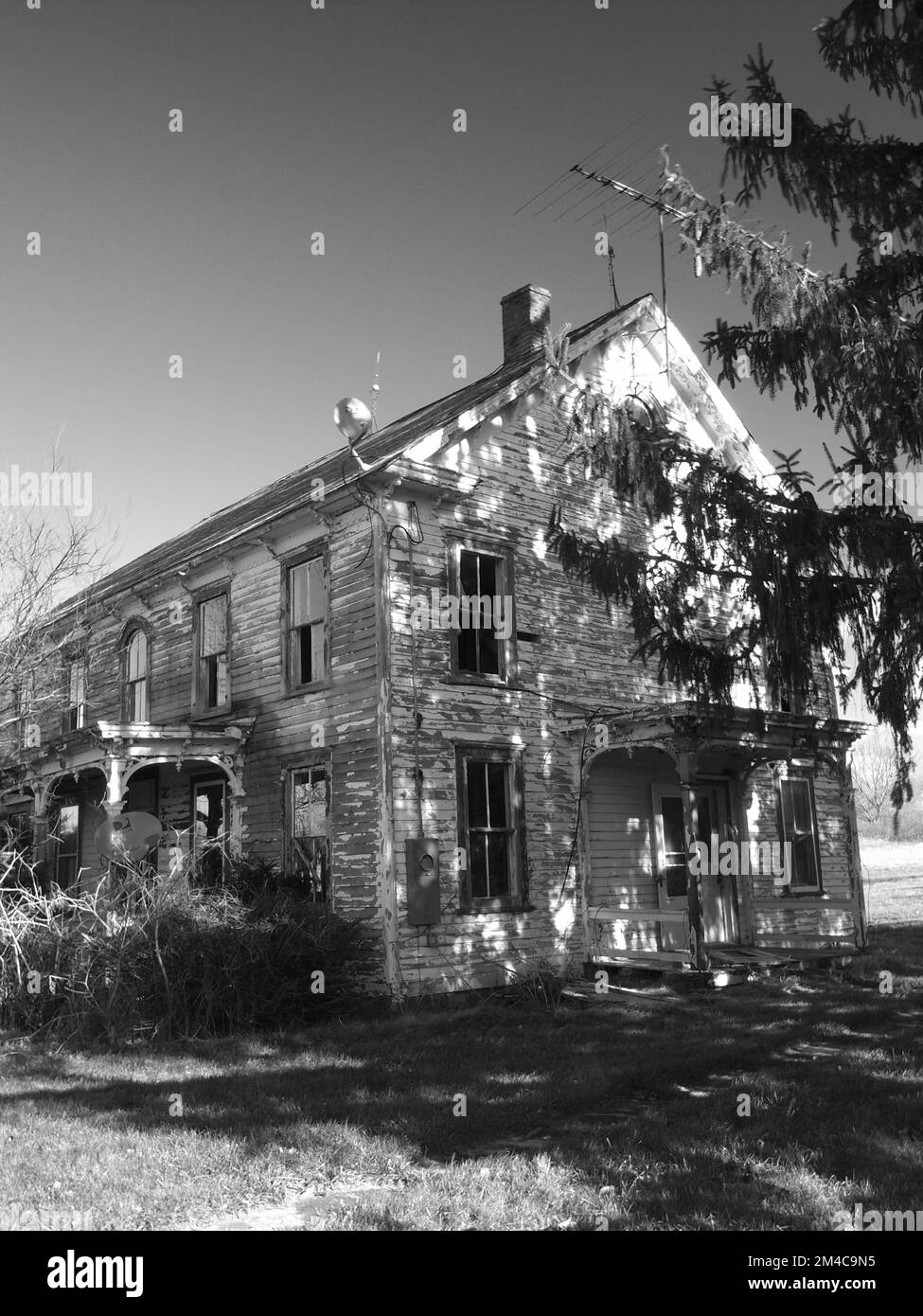Scenes of an abandoned and run-down farm in Sussex County, New Jersey ...