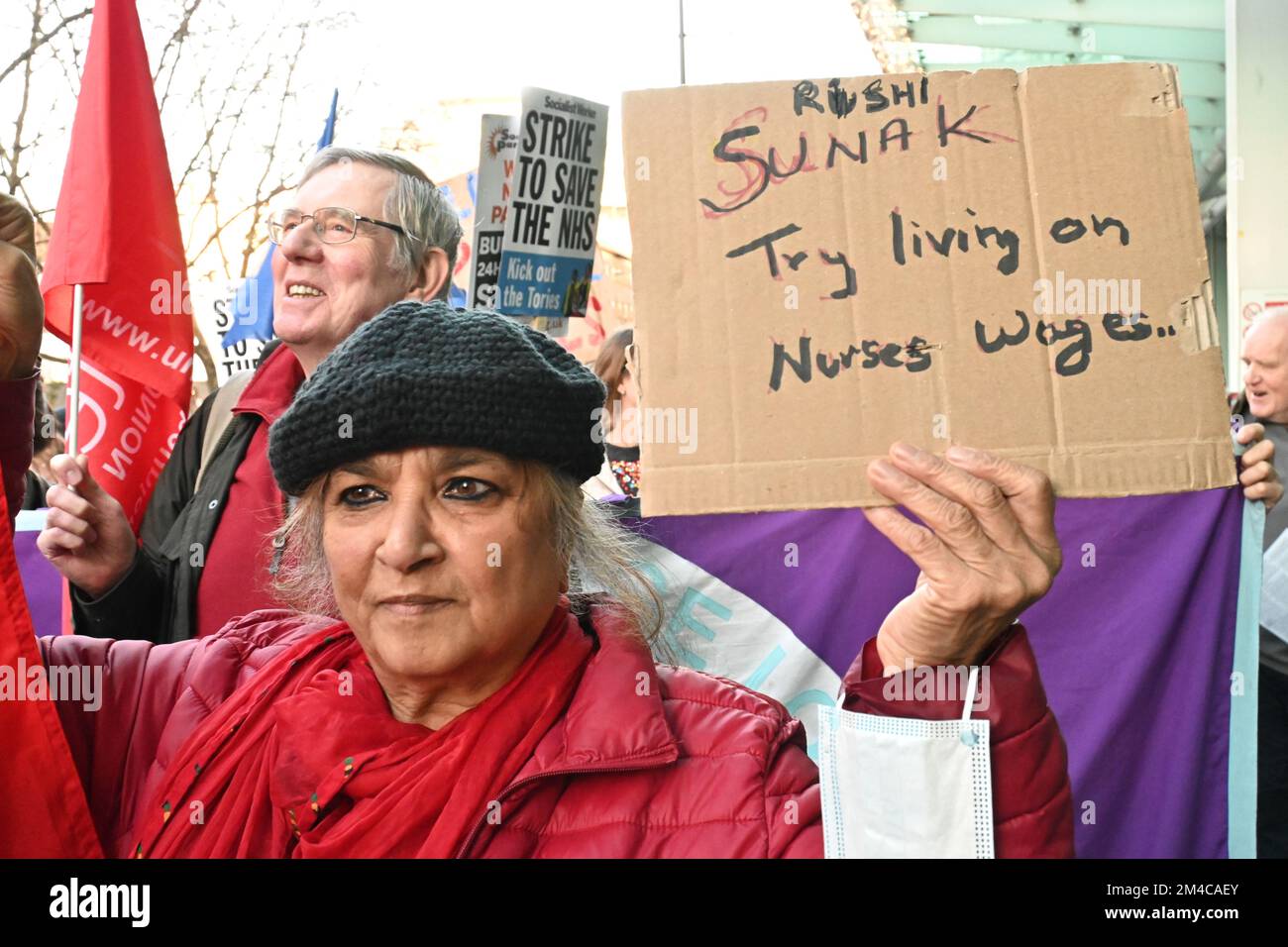 London, UK. 20th December 2022. Fair Pay For Nurses March for NHS Staff ...
