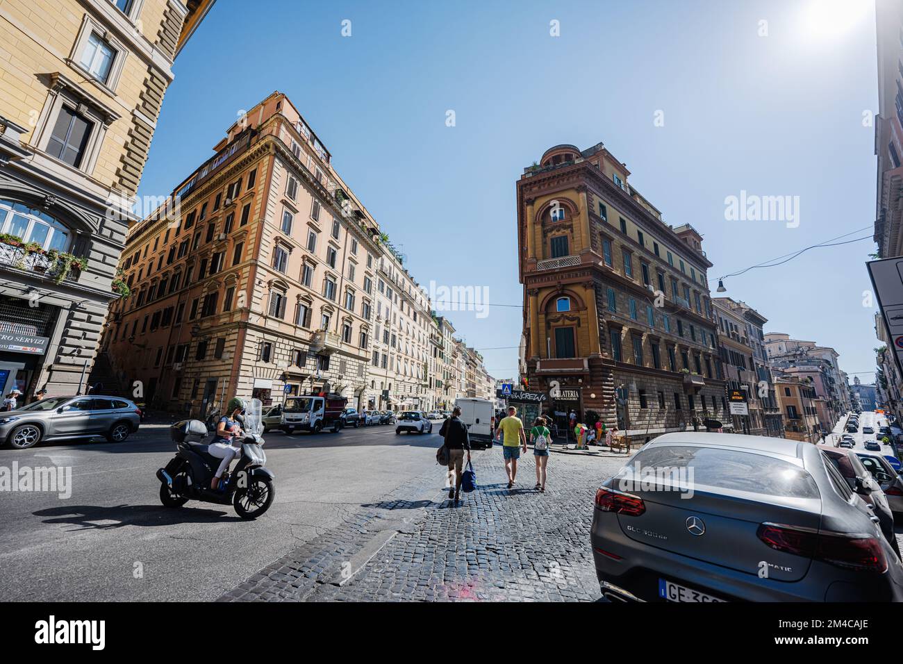 Rome, Italy - July 27, 2022: Via Cavour is a street in the Castro ...