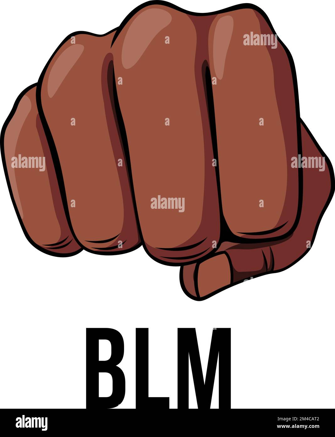 Illustration of a Front View of a Right Human Hand Punching Towards the ...