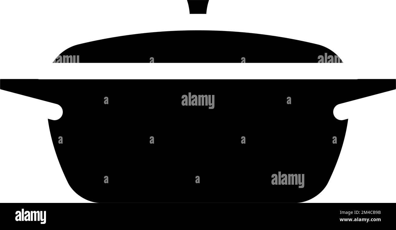 cook pot cooking glyph icon vector illustration Stock Vector Image ...