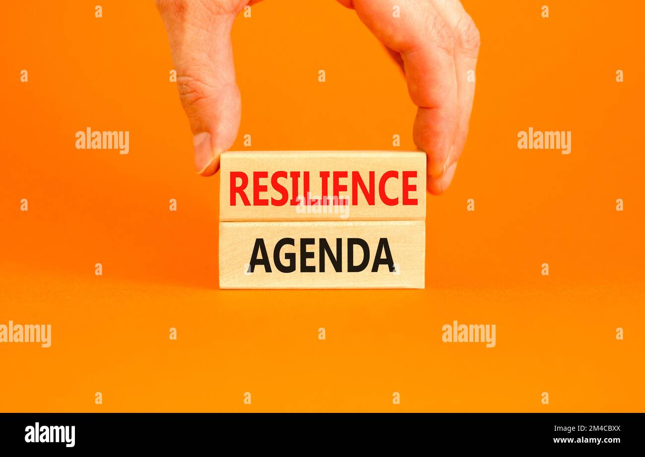 Resilience agenda symbol. Concept word Resilience agenda typed on ...