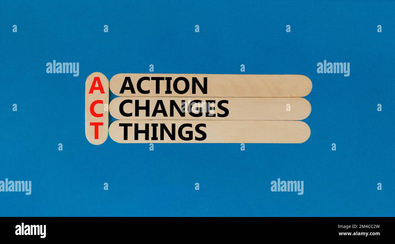 ACT action changes things symbol. Concept words ACT action changes ...