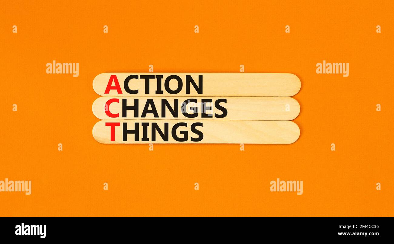 ACT action changes things symbol. Concept words ACT action changes ...