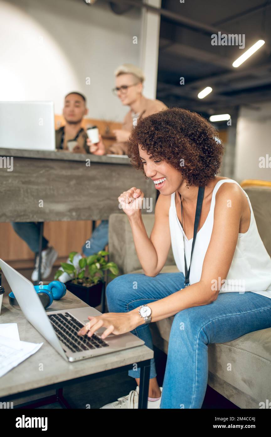 Group of corporate employees performing their job duties Stock Photo ...