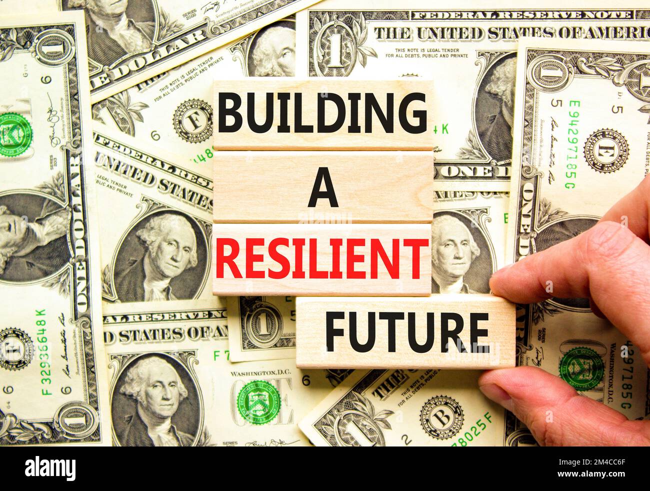 Building a resilient future symbol. Concept word Building a resilient ...