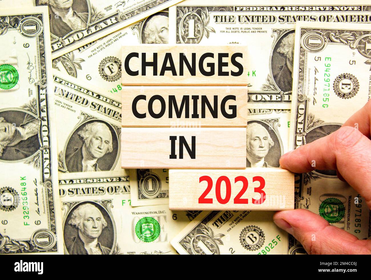 Changes coming in 2023 symbol. Concept word Changes coming in 2023 on ...