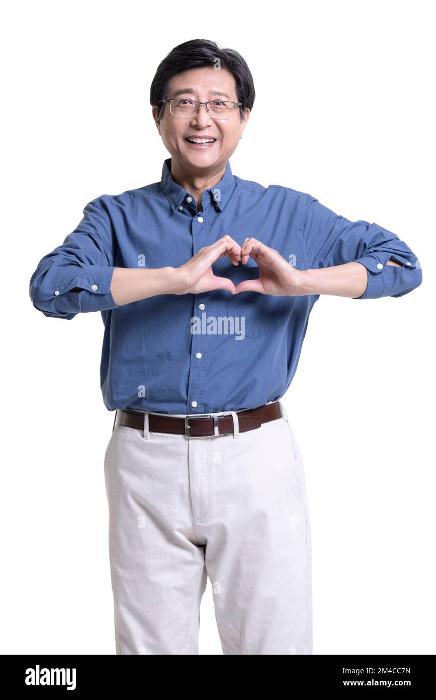 Senior person hand heart Cut Out Stock Images & Pictures - Alamy