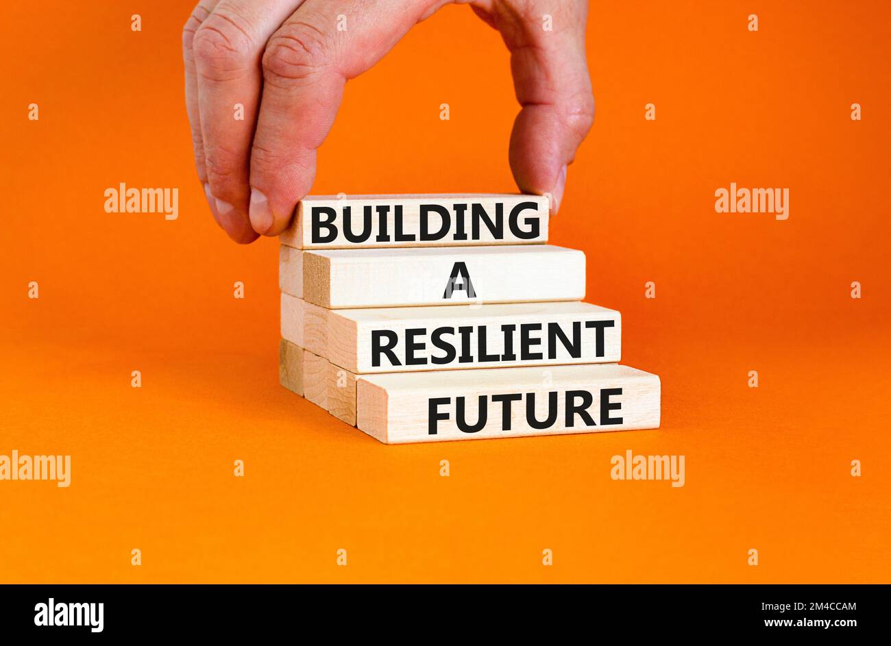 Building a resilient future symbol. Concept word Building a resilient ...