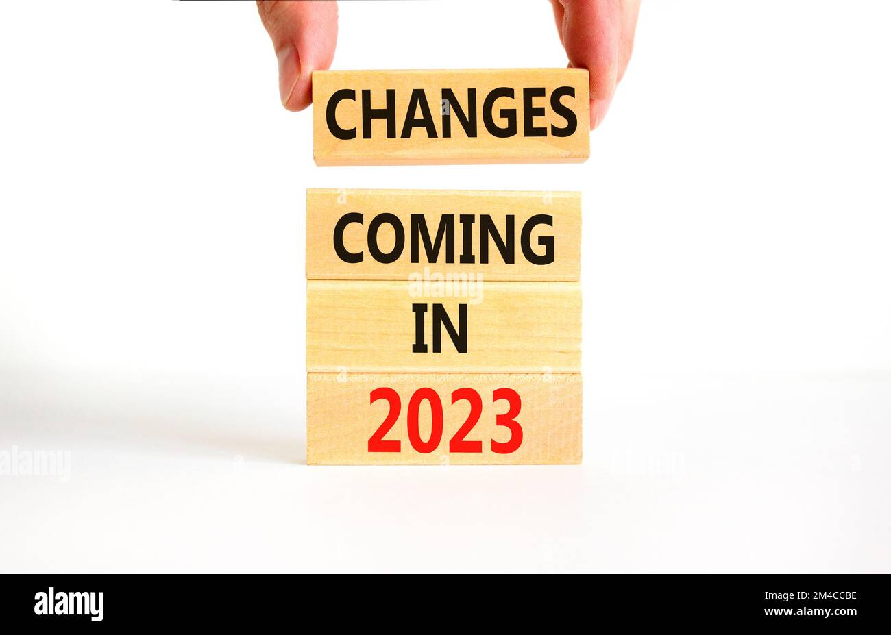 Changes coming in 2023 symbol. Concept word Changes coming in 2023 on ...