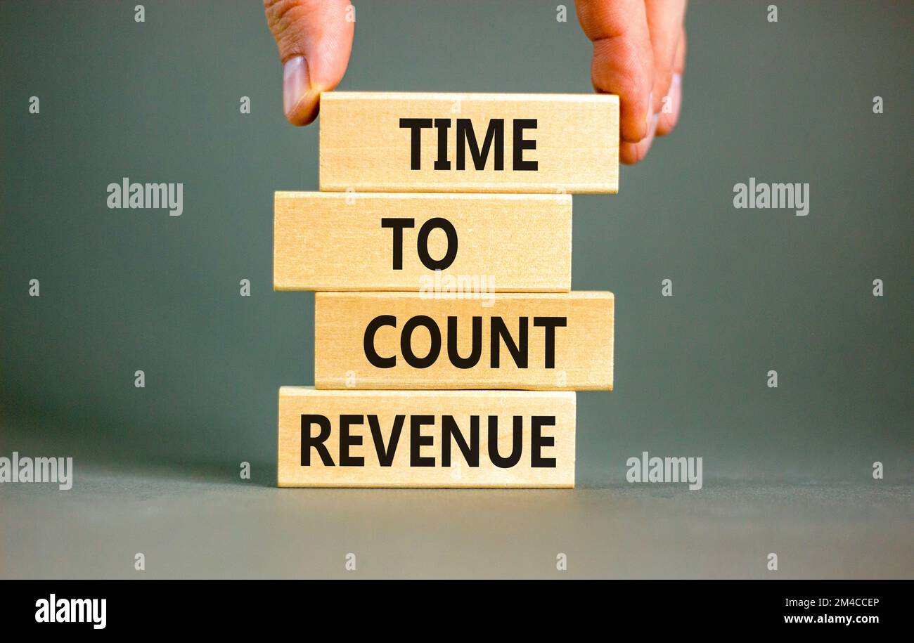 Time to count revenue symbol. Concept word Time to count revenue on ...