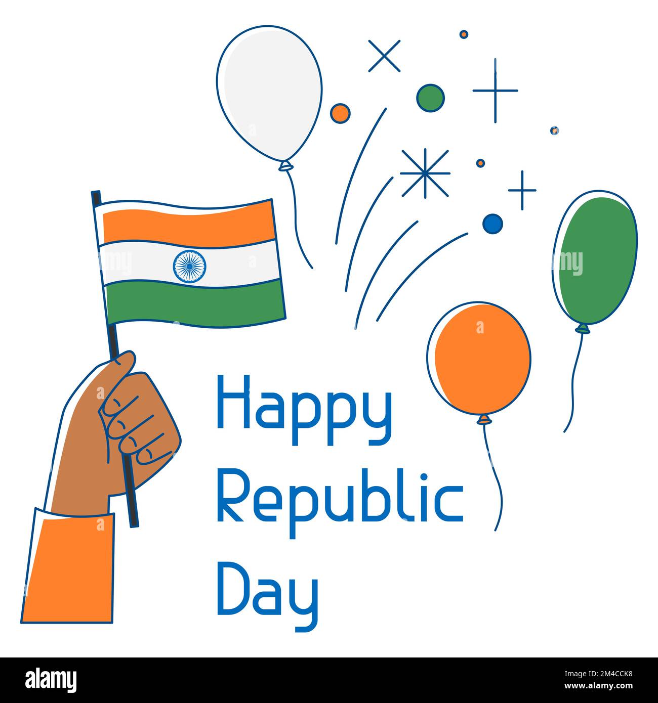 Illustration of Happy Republic Day of India. Indian national ...
