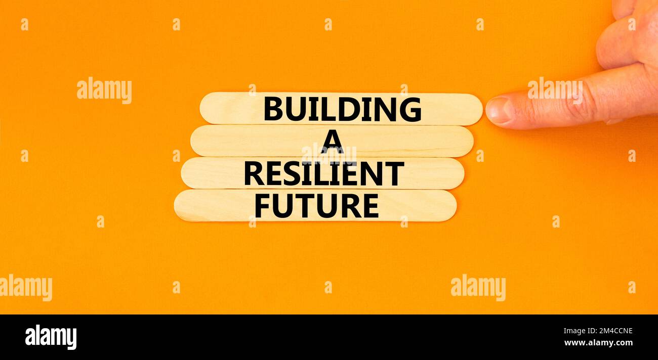 Building a resilient future symbol. Concept word Building a resilient ...