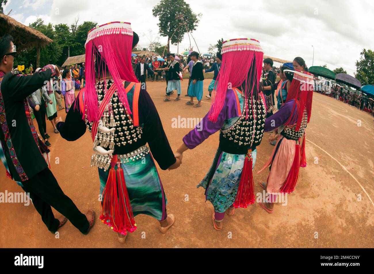 Lisu Hill Tribe show colorful and beautiful of traditional clothes ...