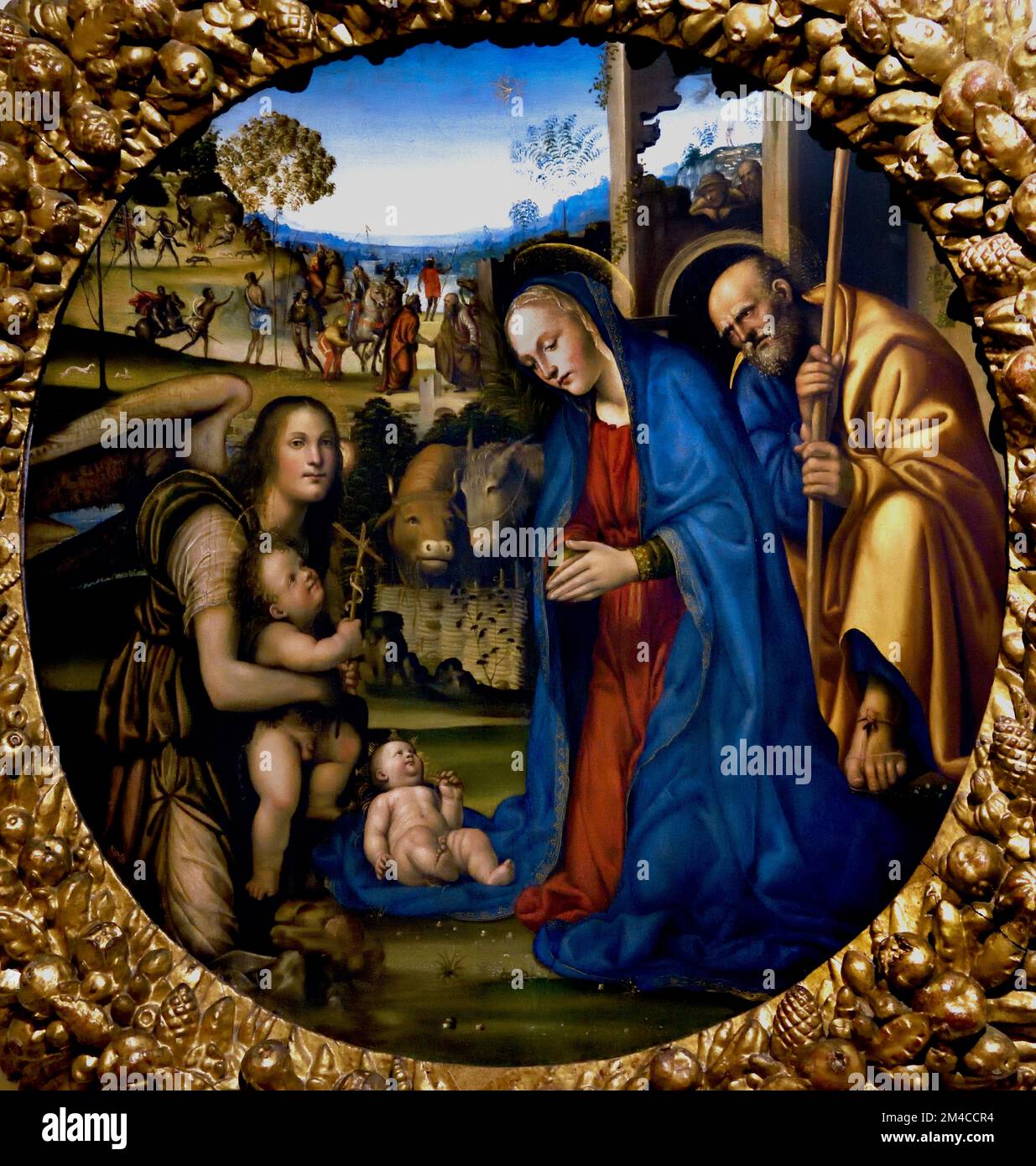 Holy Family with St. Giovannini by Giovanni Bazzi known as Il Sodoma ...