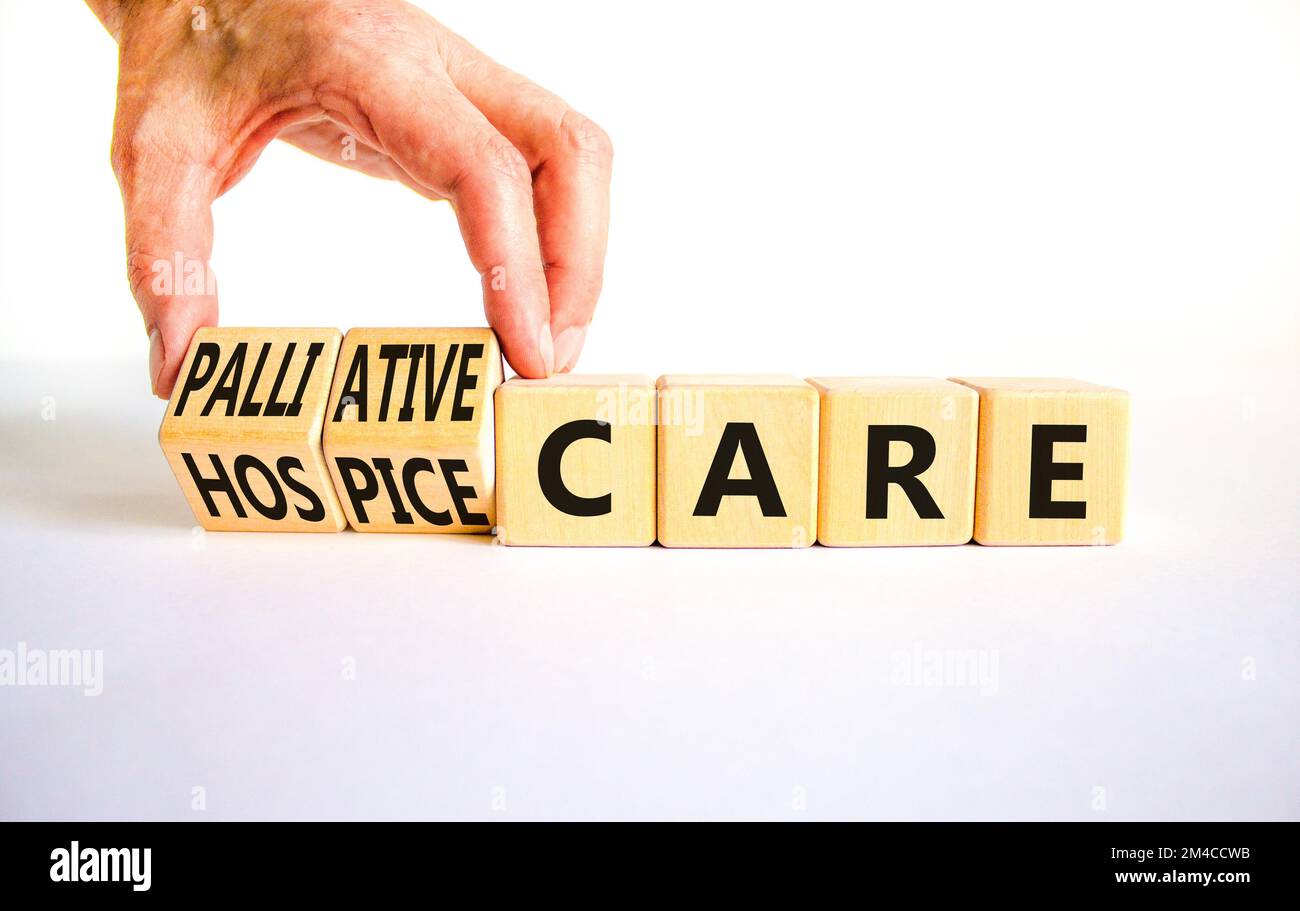 Palliative or hospice care symbol. Concept word Palliative care Hospice ...