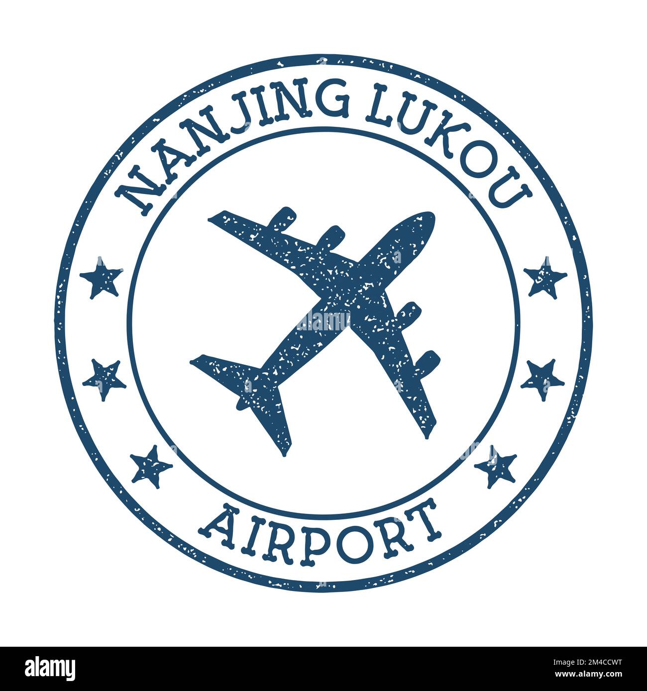 Nanjing Lukou Airport logo. Airport stamp vector illustration. Nanjing ...