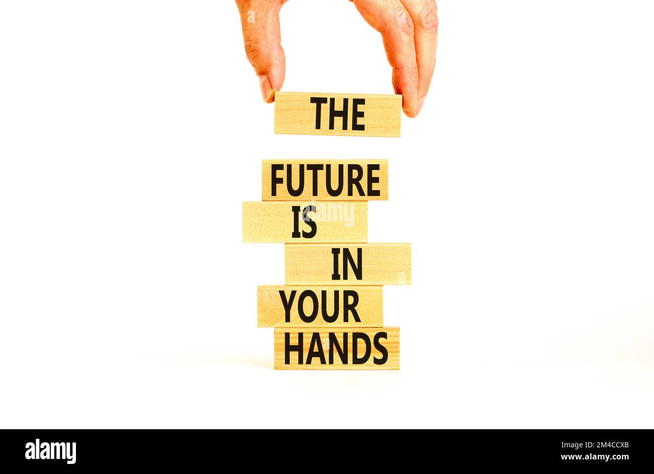 The future is in your hands symbol. Concept words The future is in your ...