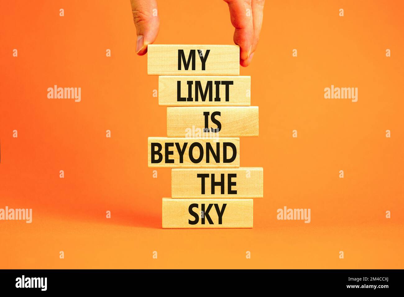 My limit is the sky symbol. Concept words My limit is beyond the sky on ...