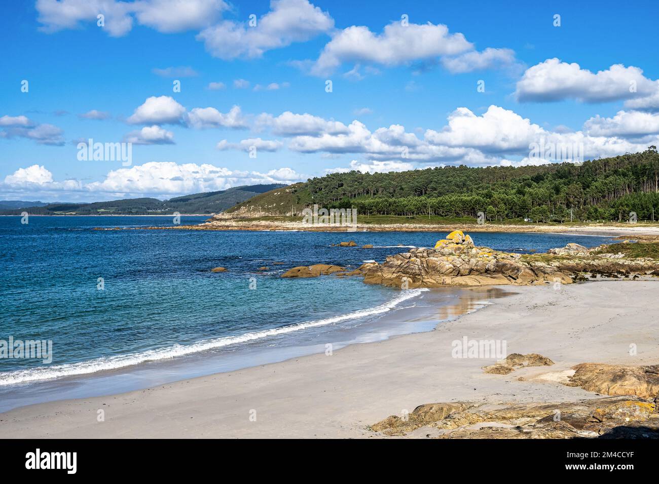 Landscape at the Beach Praia Da Cruz at Muxia, Galicia, Northern Spain ...