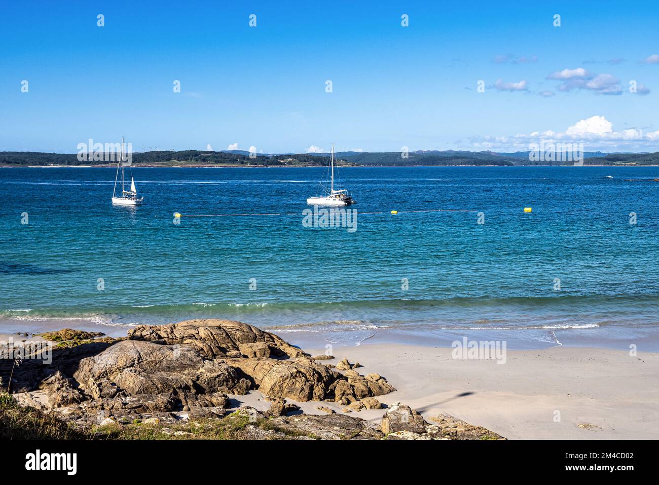 Landscape at the Beach Praia Da Cruz at Muxia, Galicia, Northern Spain ...