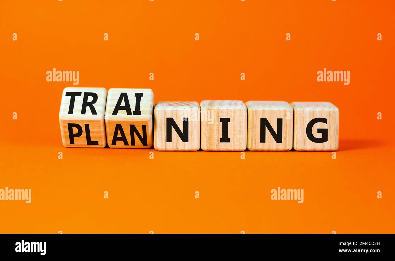 Training and planning symbol. Concept word Training and Planning on ...