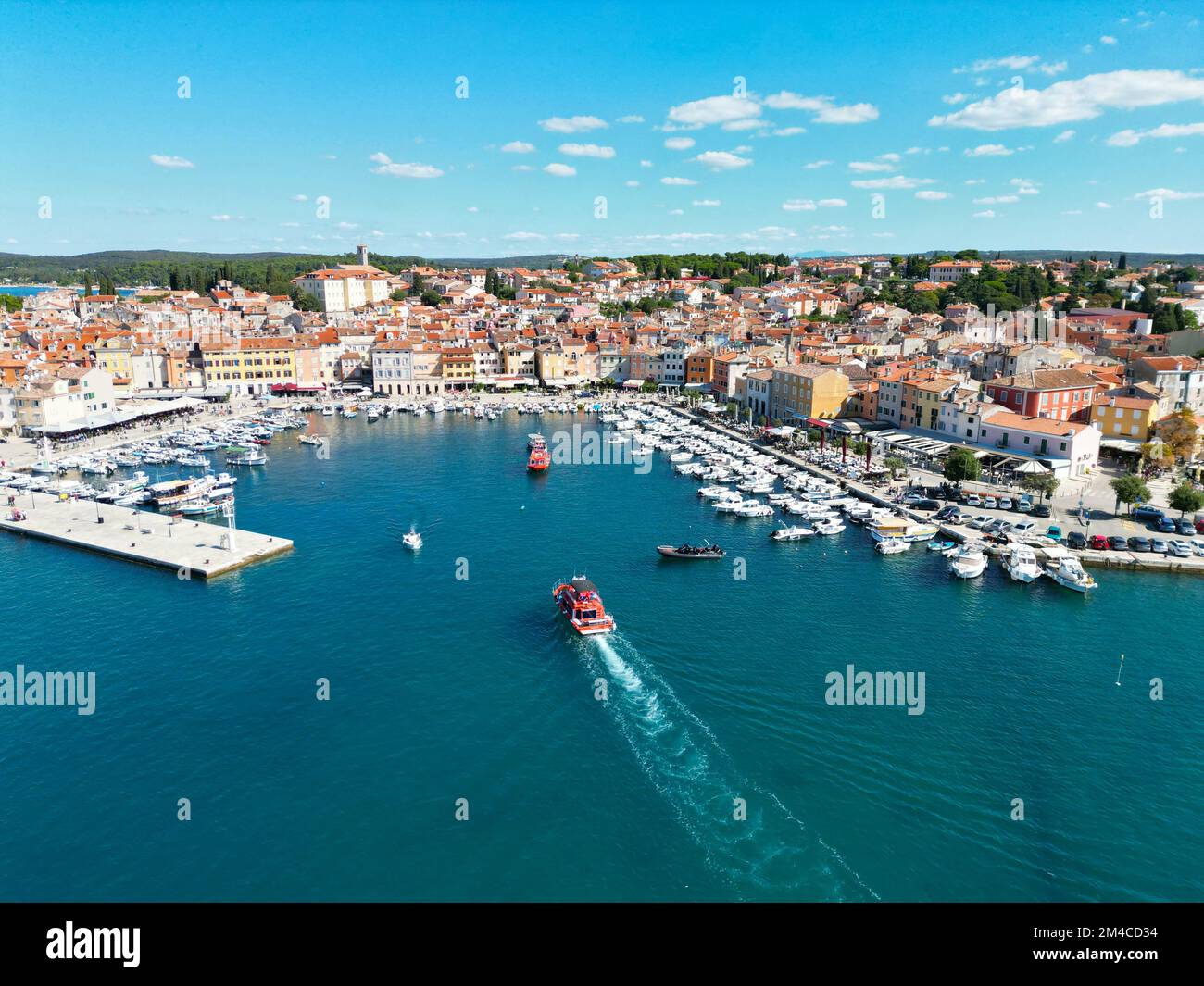 Rovinj Croatia summers day blue sky drone aerial view Stock Photo - Alamy
