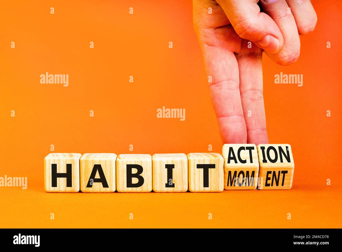 Habit action and moment symbol. Concept words Habit action Habit moment ...