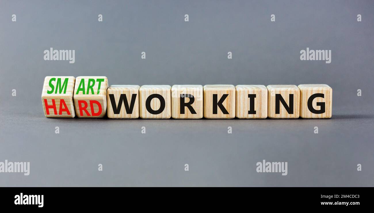 Smart or hard working symbol. Concept words Smart working and Hard ...