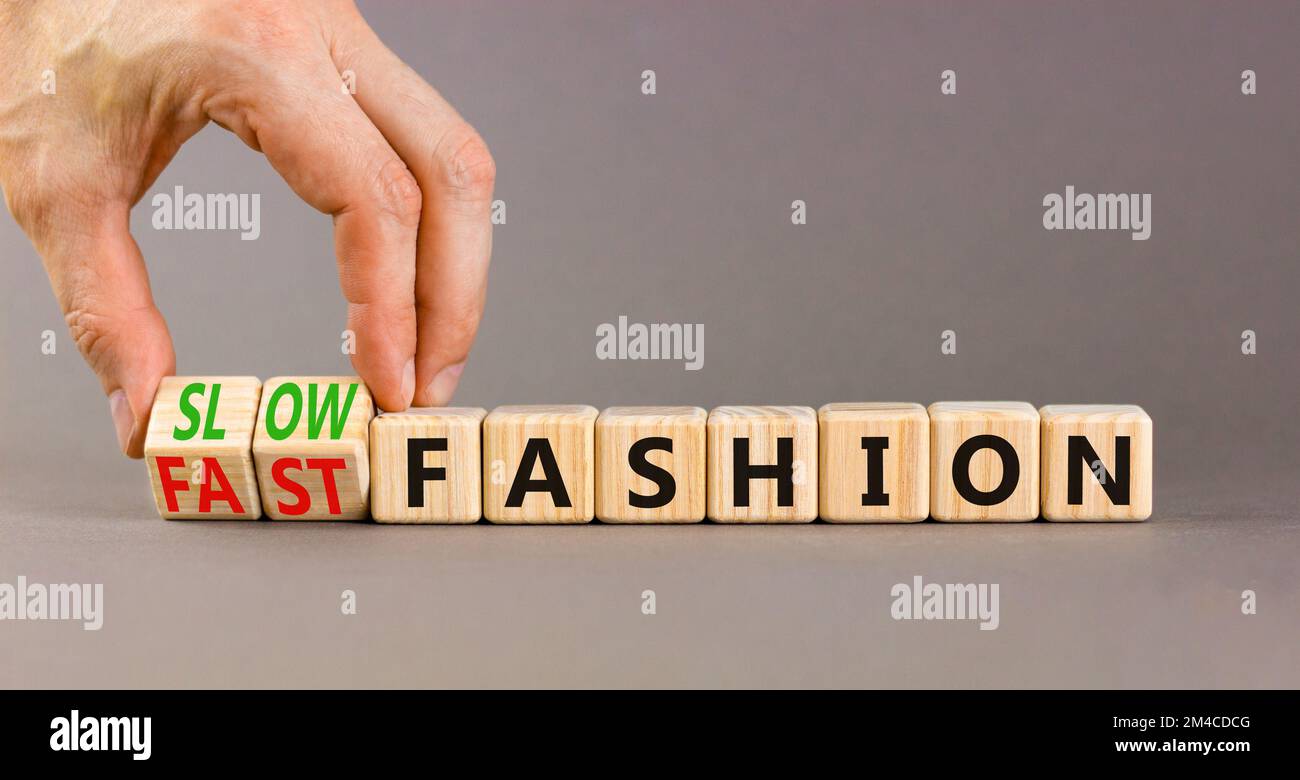 Fast or slow fashion symbol. Concept words Fast fashion and Slow ...