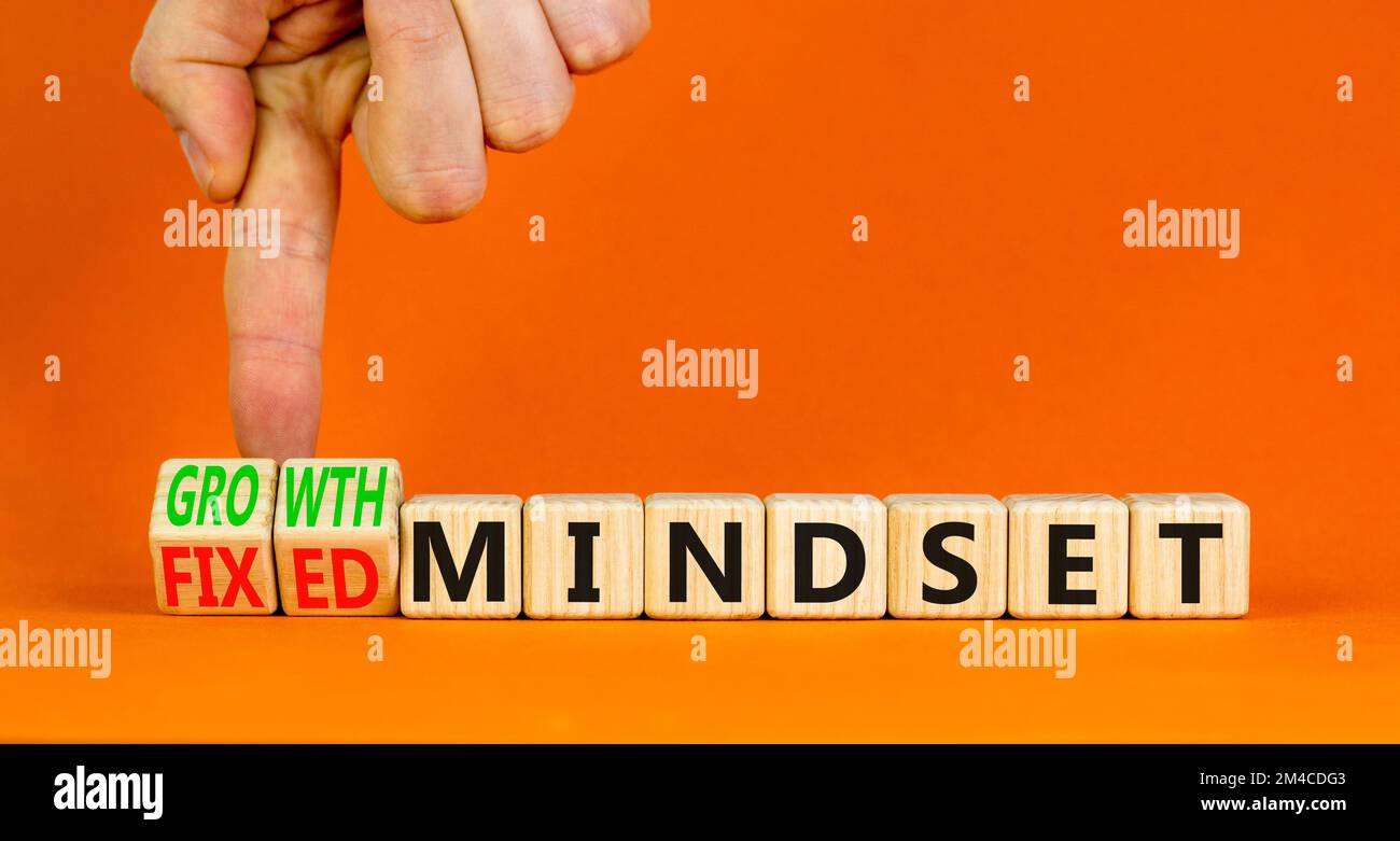 Growth or fixed mindset symbol. Concept words Growth mindset and Fixed ...