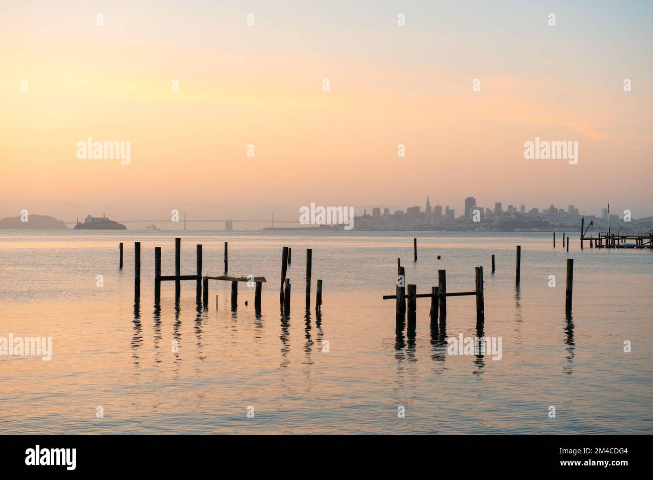 San Francisco Bay viewed from Sausalito during dawn Stock Photo - Alamy