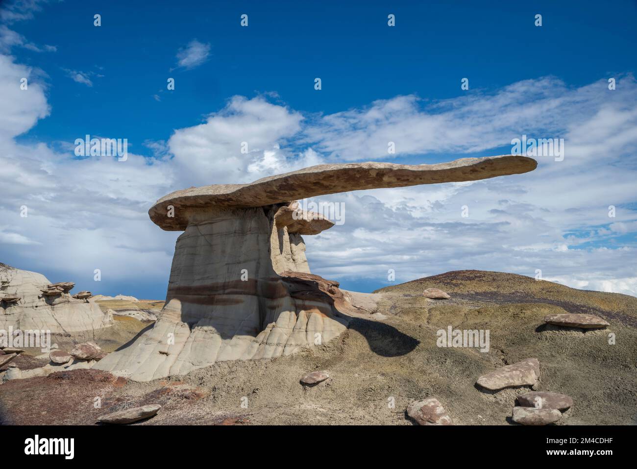 Photograph of the King of Wings, a bizarre, eroded rock and clay ...