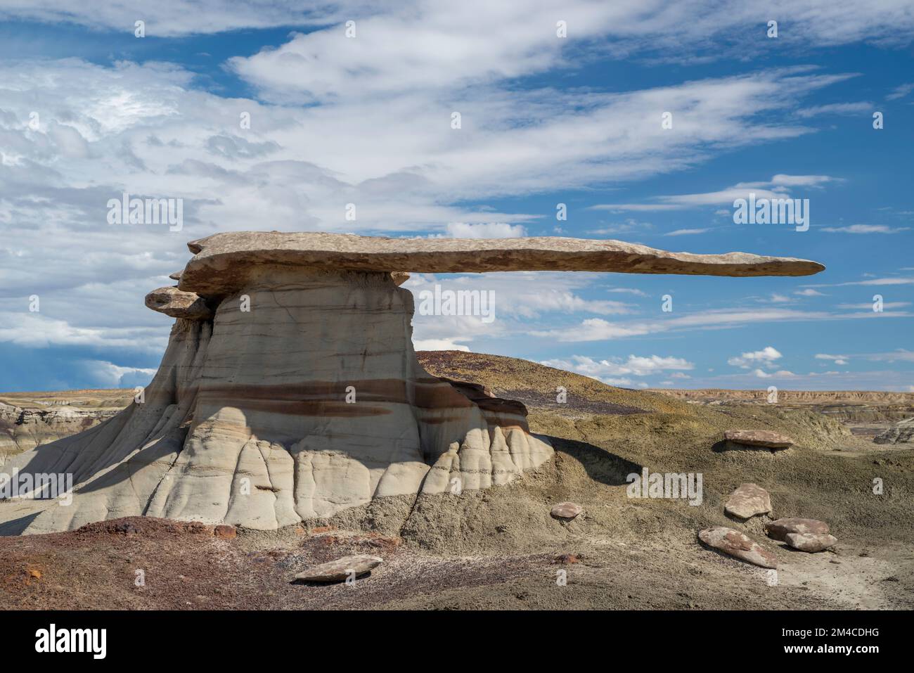 Photograph of the King of Wings, a bizarre, eroded rock and clay ...