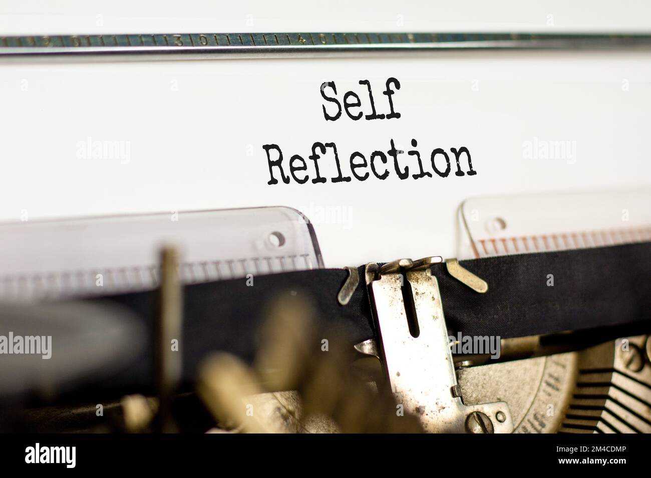 Self reflection symbol. Concept word Self reflection typed on retro old ...