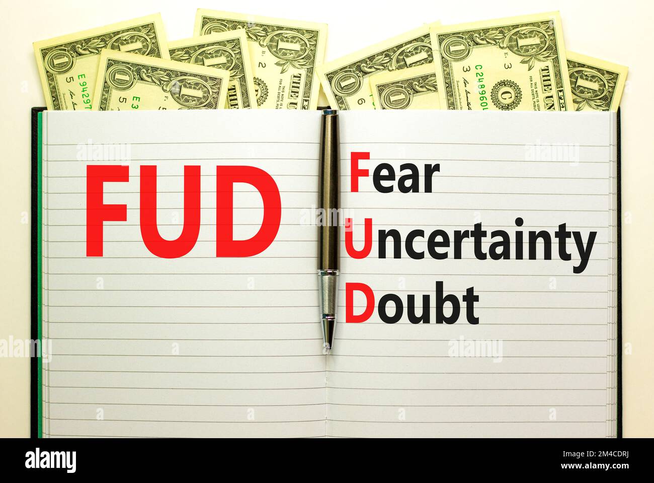 FUD fear uncertainty doubt symbol. Concept words FUD fear uncertainty ...