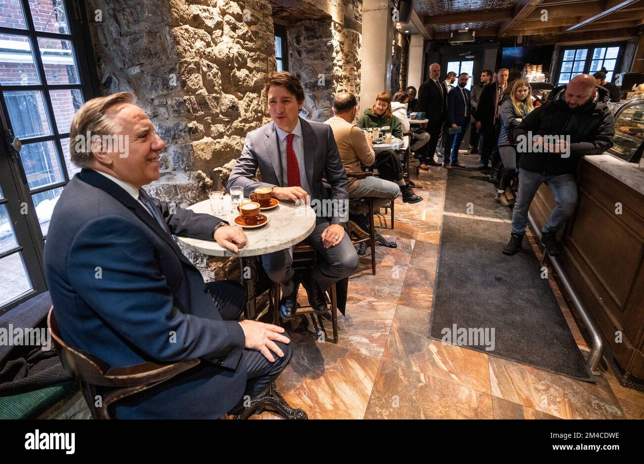 Montreal, Canada, December 20, 2022. Prime Minister Justin Trudeau and ...