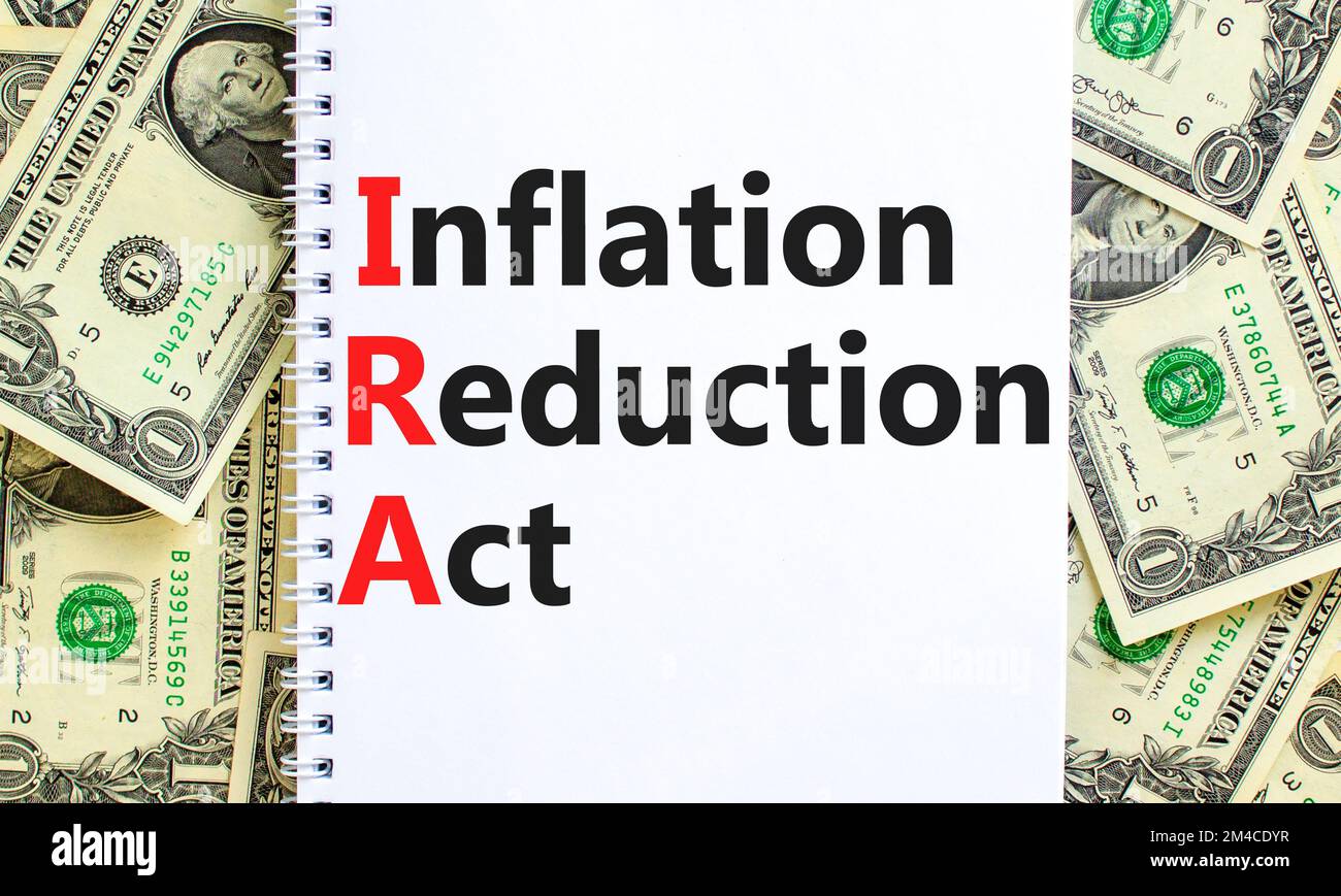 IRA inflation reduction act symbol. Concept words IRA inflation ...
